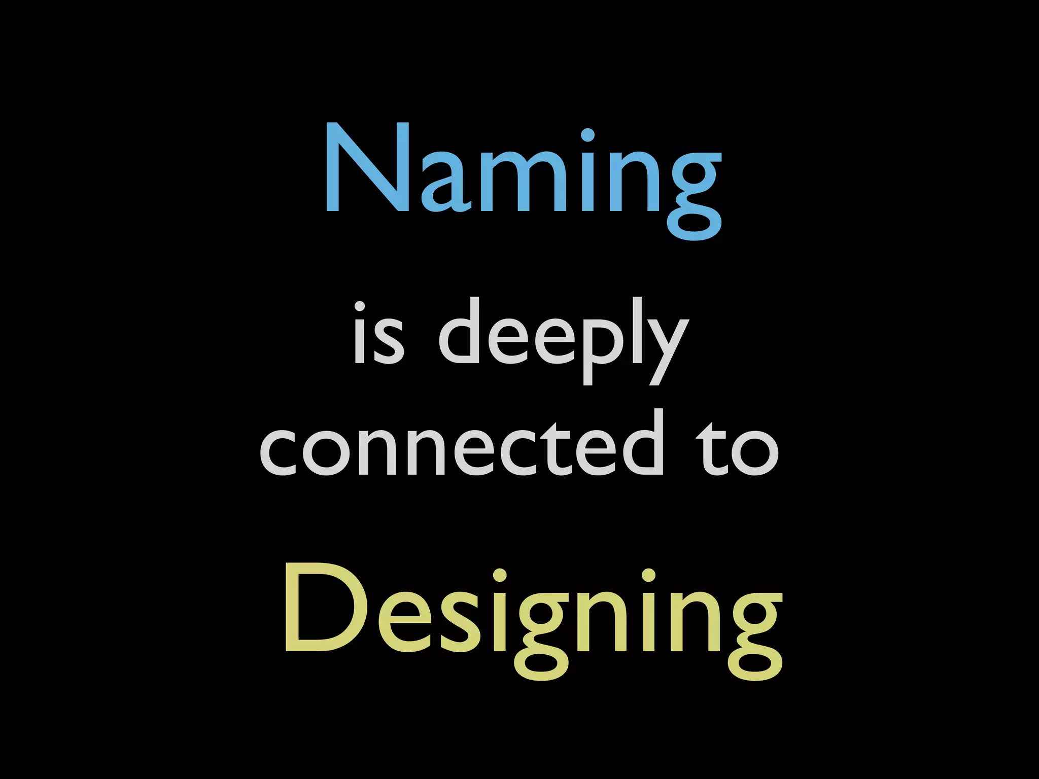 Don't Settle for Poor Names | PPT