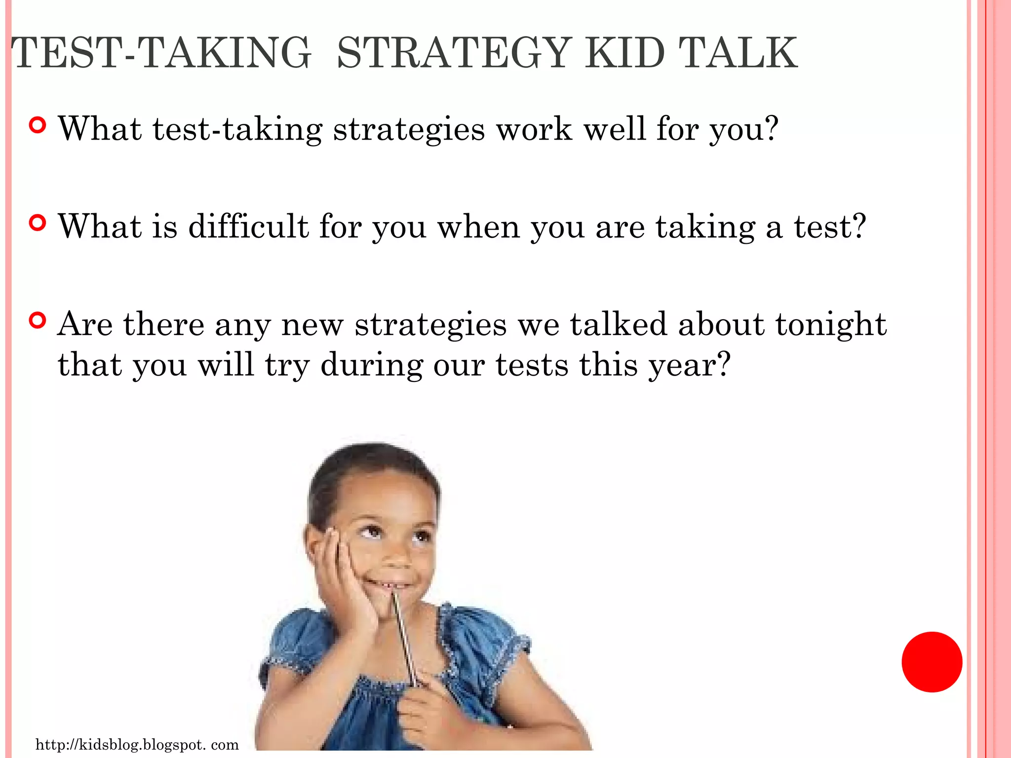 Don’t stress the test! SIT Test Taking Strategies | PPT | Educational ...