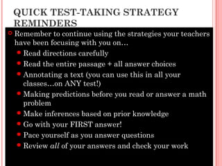 Don’t stress the test! SIT Test Taking Strategies | PPT