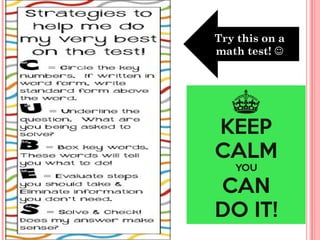 Don’t stress the test! SIT Test Taking Strategies | PPT