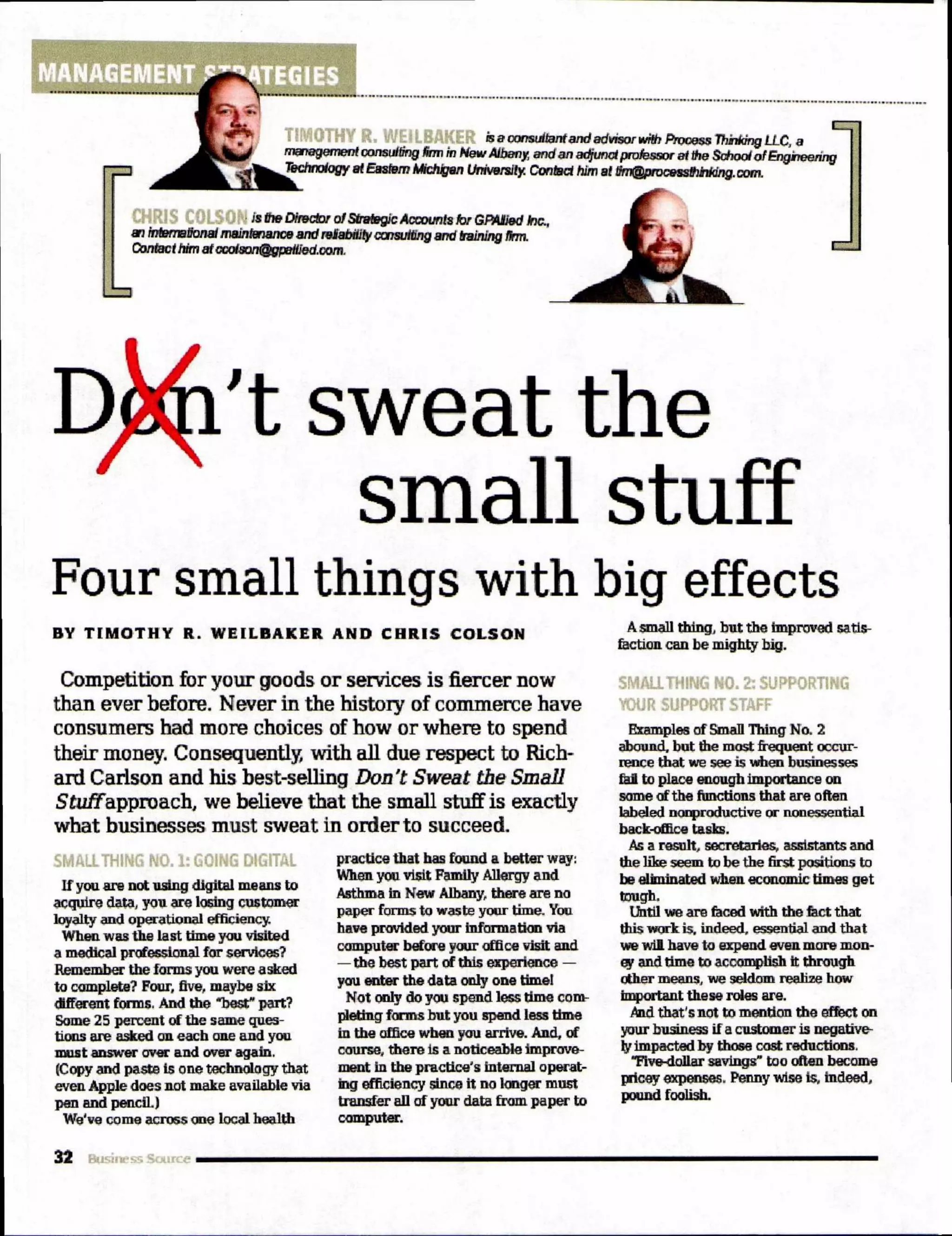 Dont Sweat The Small Stuff | PDF