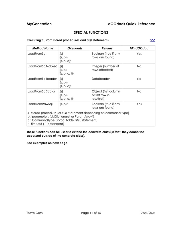 Doodads quickref | PDF