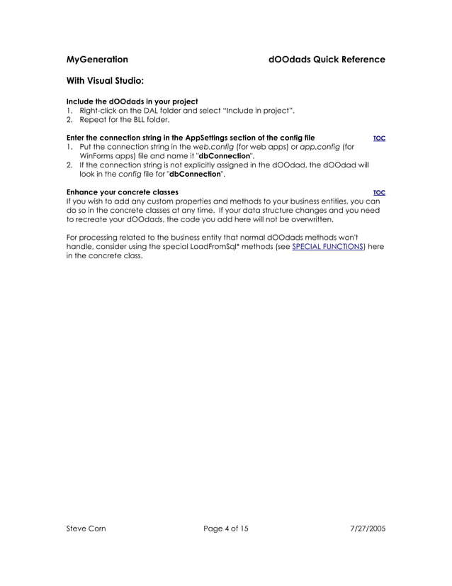 Doodads quickref | PDF