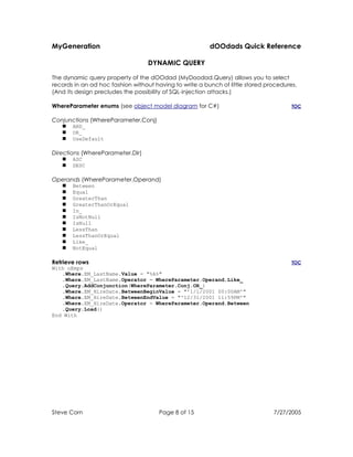 Doodads quickref | PDF