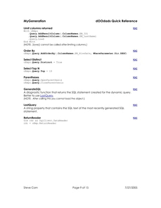 Doodads quickref | PDF