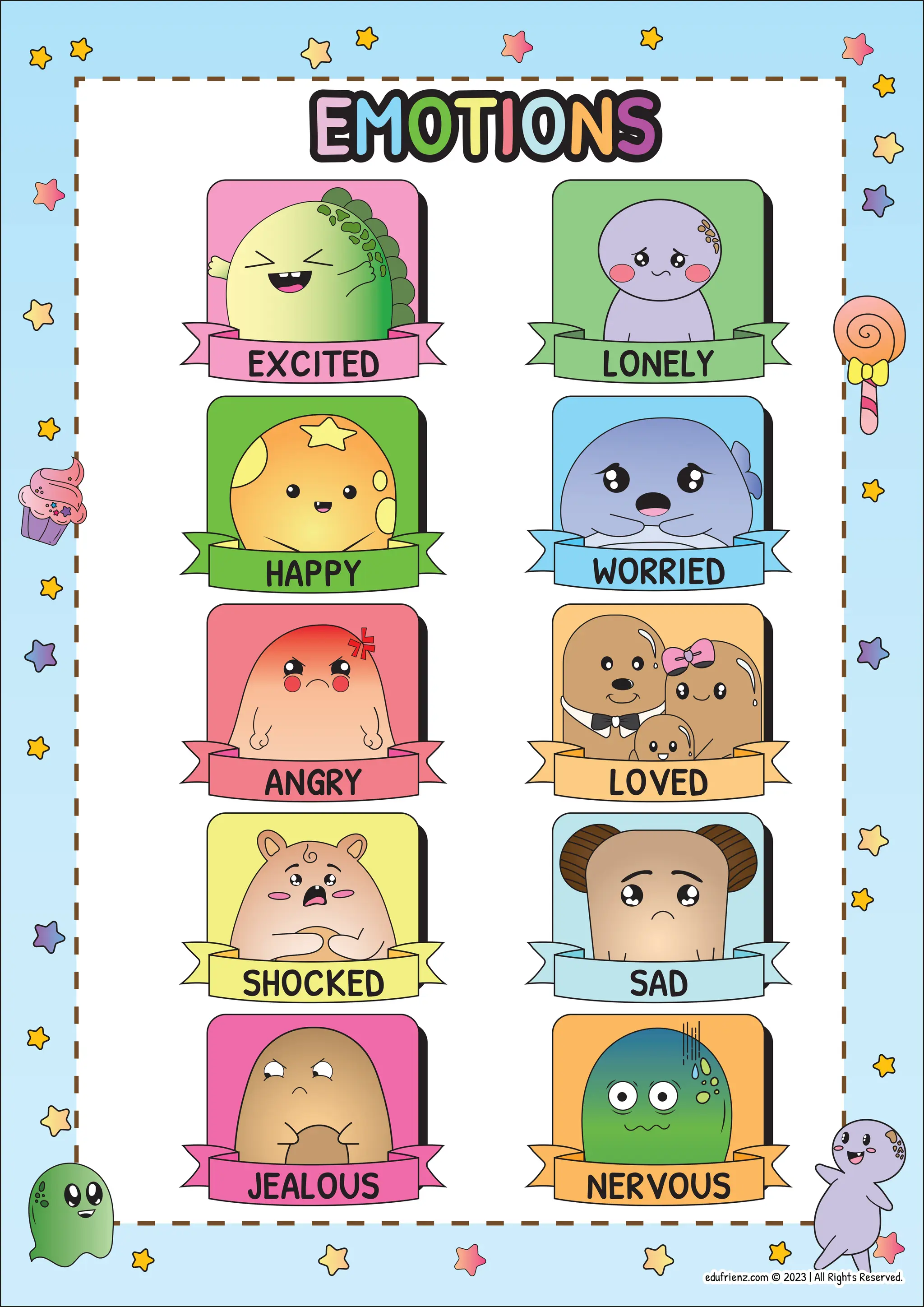 Children Learning Posters – Learn About Emotions Digital Printable | PDF