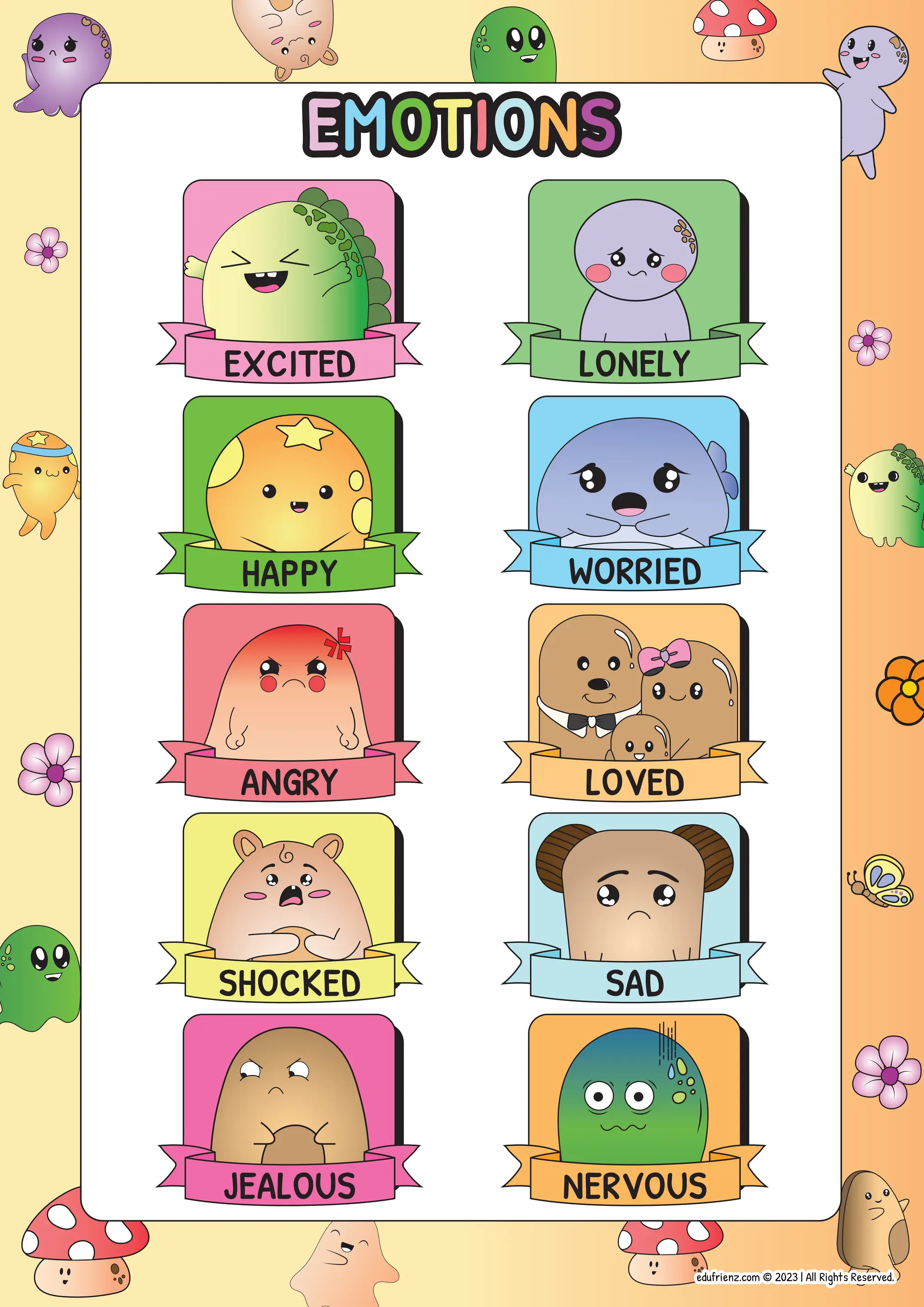 Children Learning Posters – Learn About Emotions Digital Printable | PDF