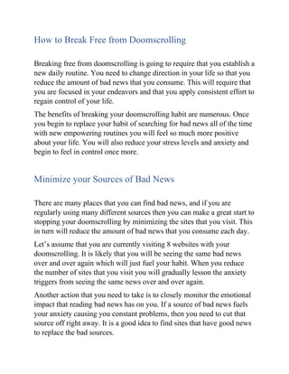 Doomscrolling Breakthrough | PDF
