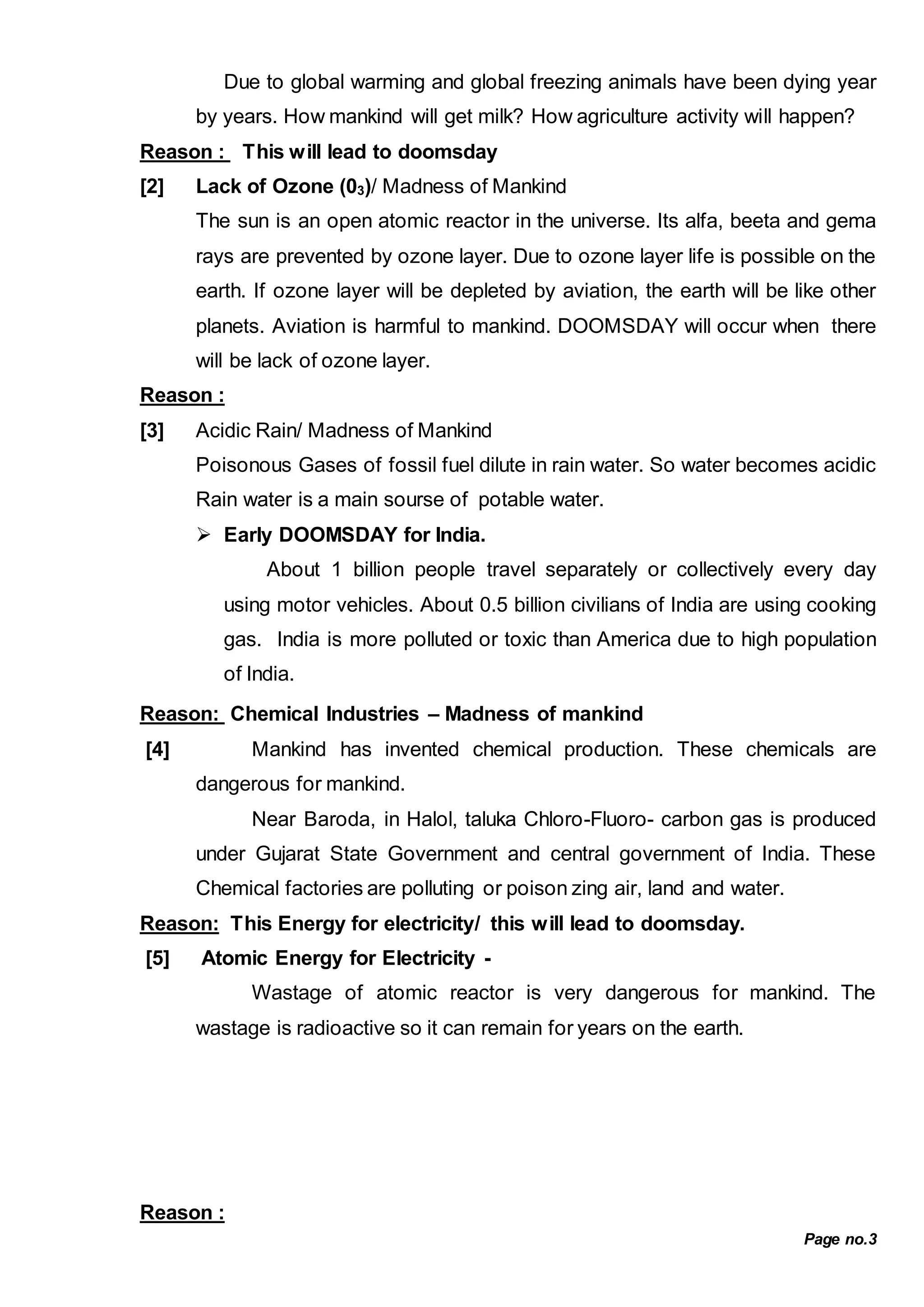 DOOMSDAY EARTH- REASONS AND SOLUTION.pdf