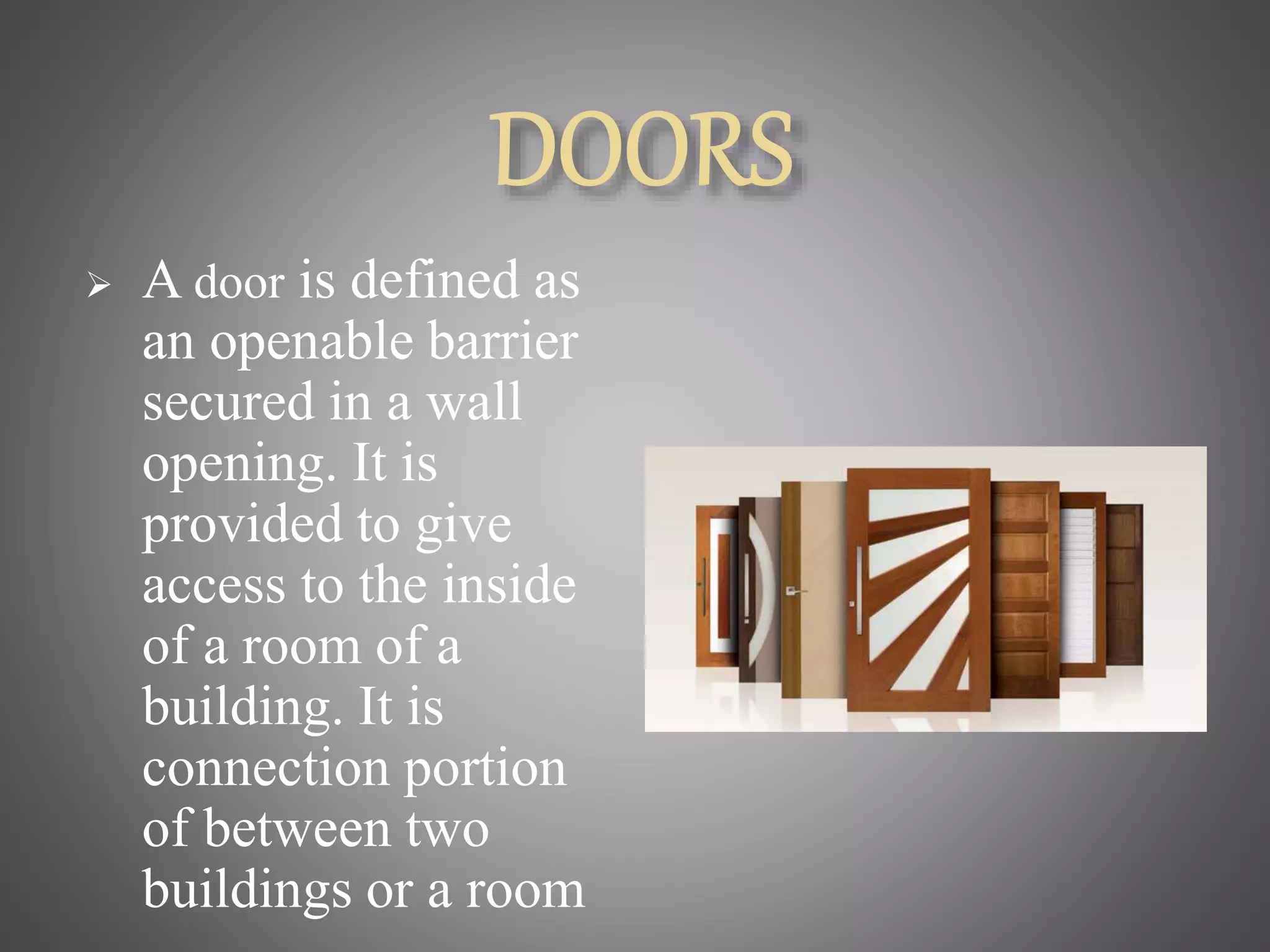 types of Doors | PPTX