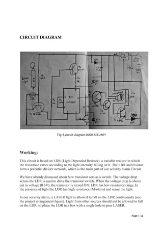 LASER BASED DOOR SECURITY SYSTEM USING SIREN GENERATOR | PDF | Home ...