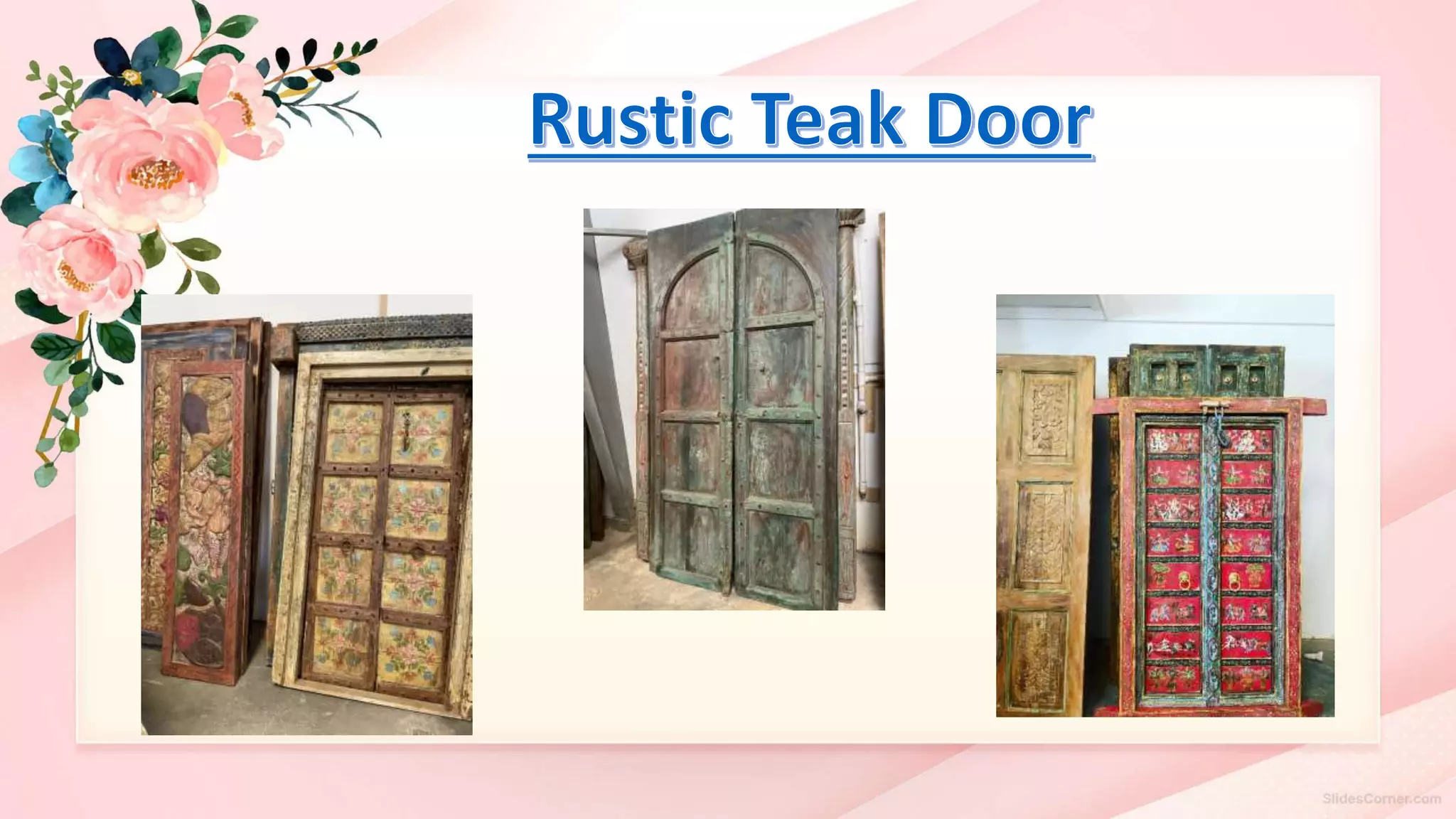 Rustic Carved Door Tables, Old World Decor | PPTX