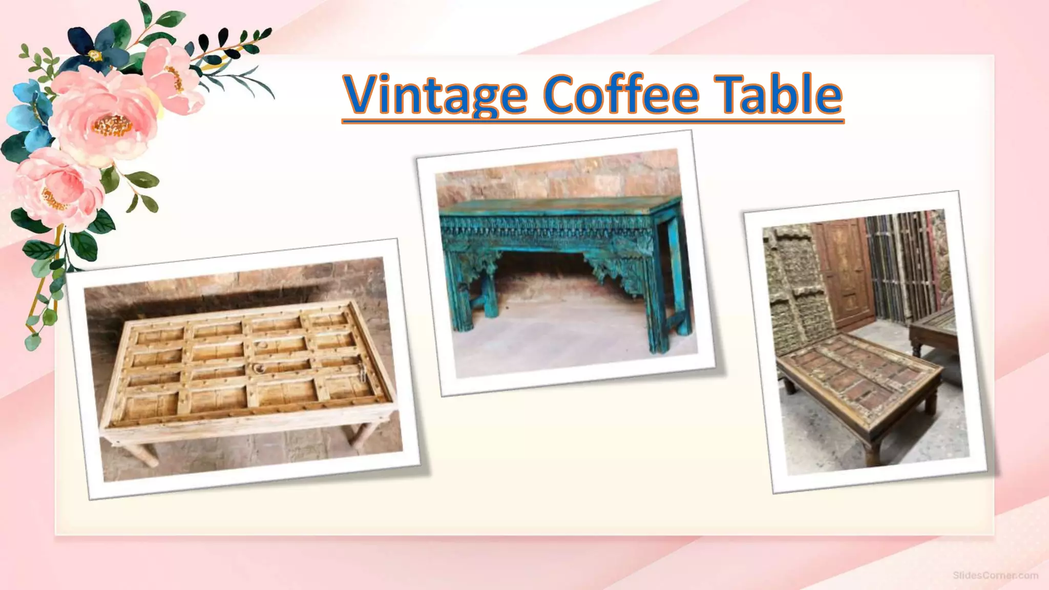 Rustic Carved Door Tables, Old World Decor | PPTX