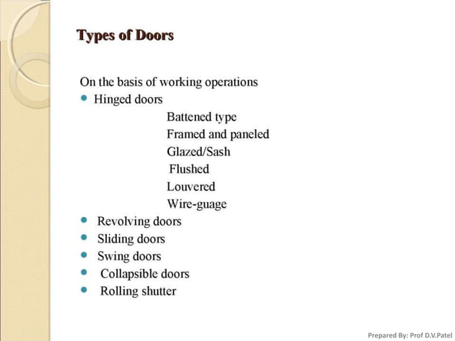 Door and window | PPTX