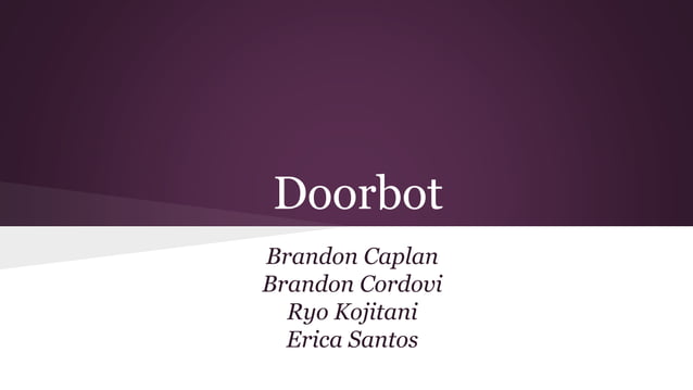 Doorbot presentation | PPT