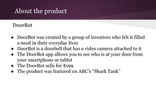 Doorbot presentation | PPT