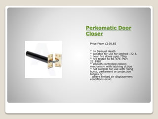 Door closers and Controls | PPTX