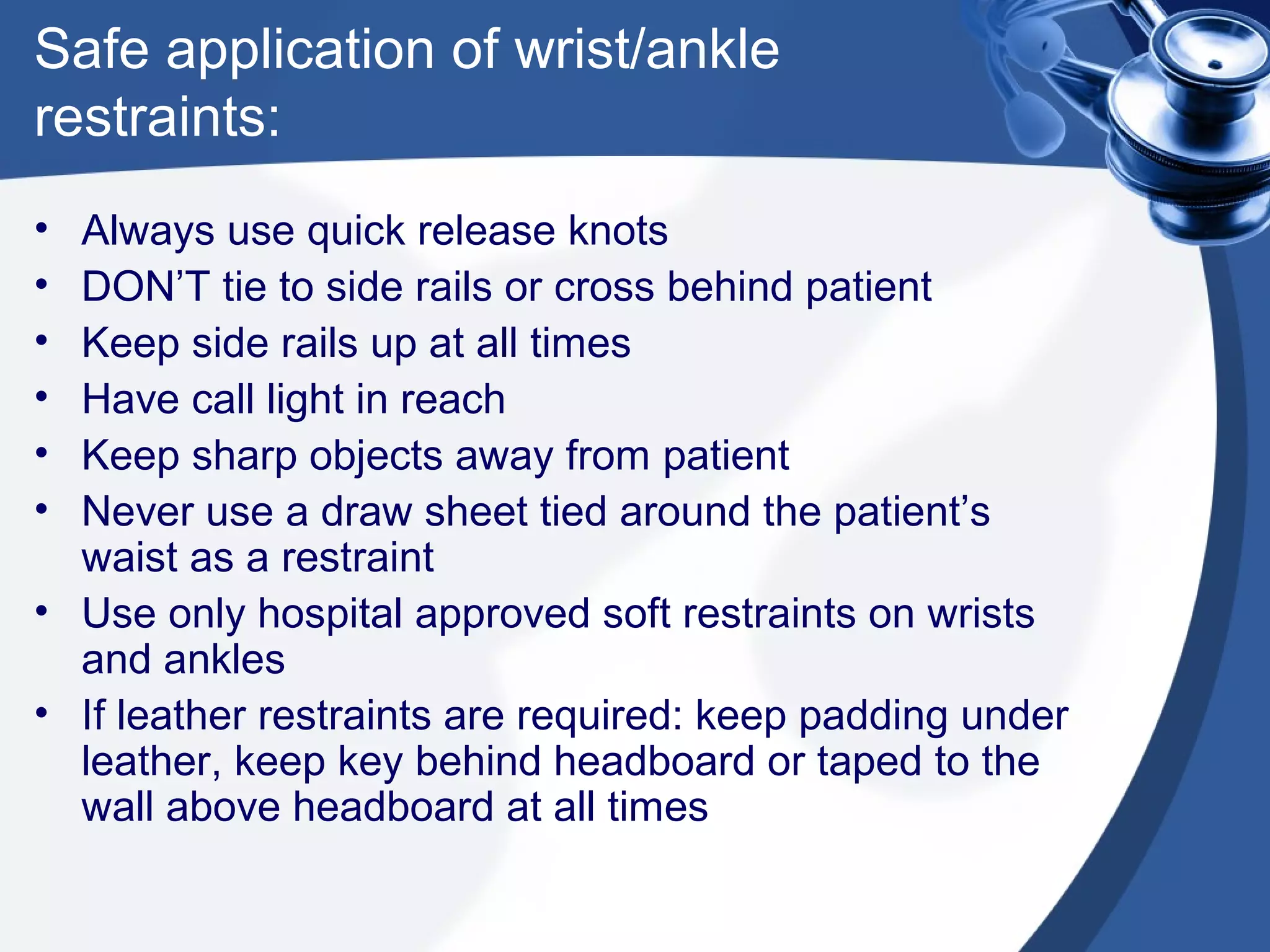 Patient Restraints | PPT