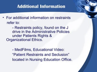 Patient Restraints | PPT
