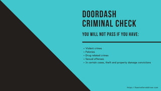 Doordash Background Check: Everything You Need to Know | PDF