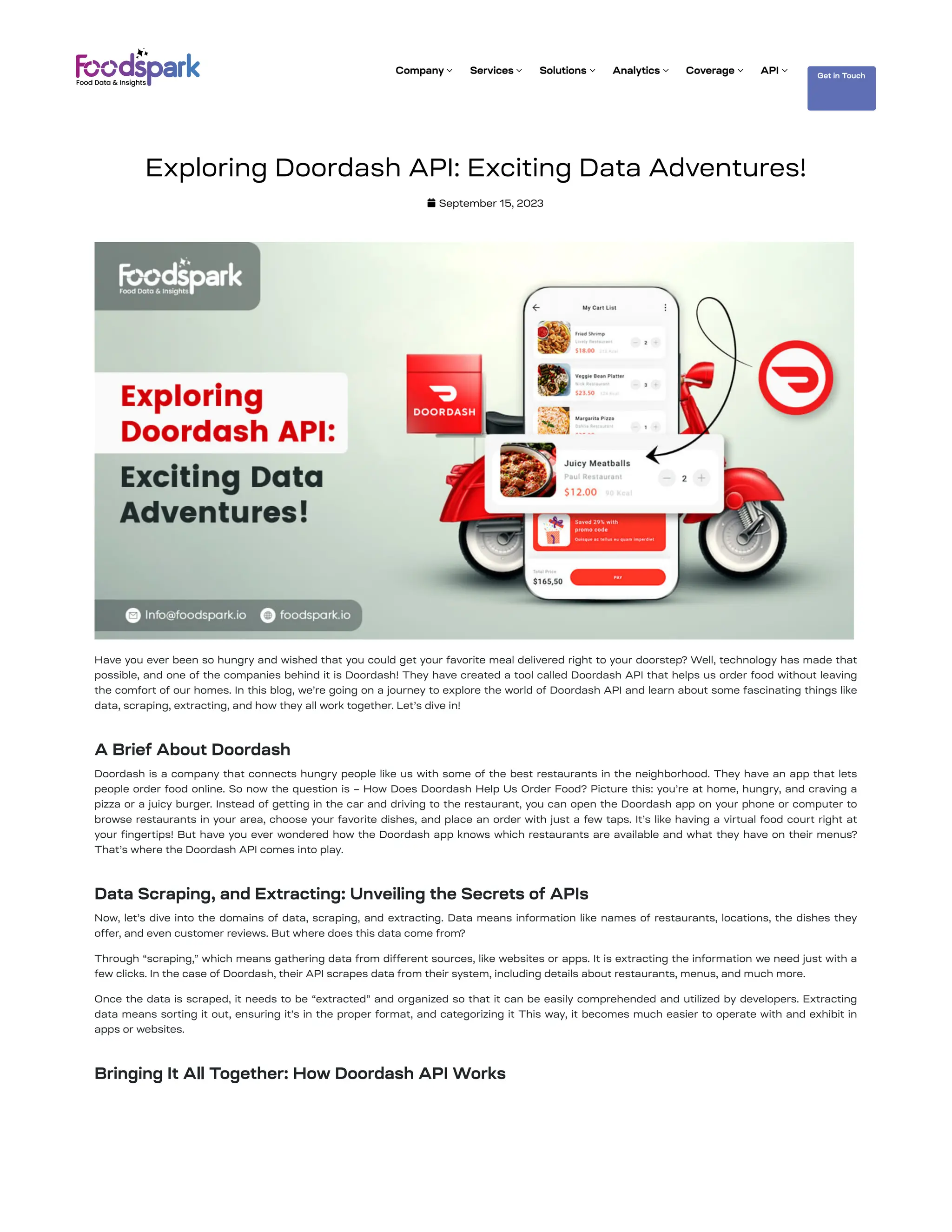 Exploring Doordash API: Exciting Data Adventures! | PDF