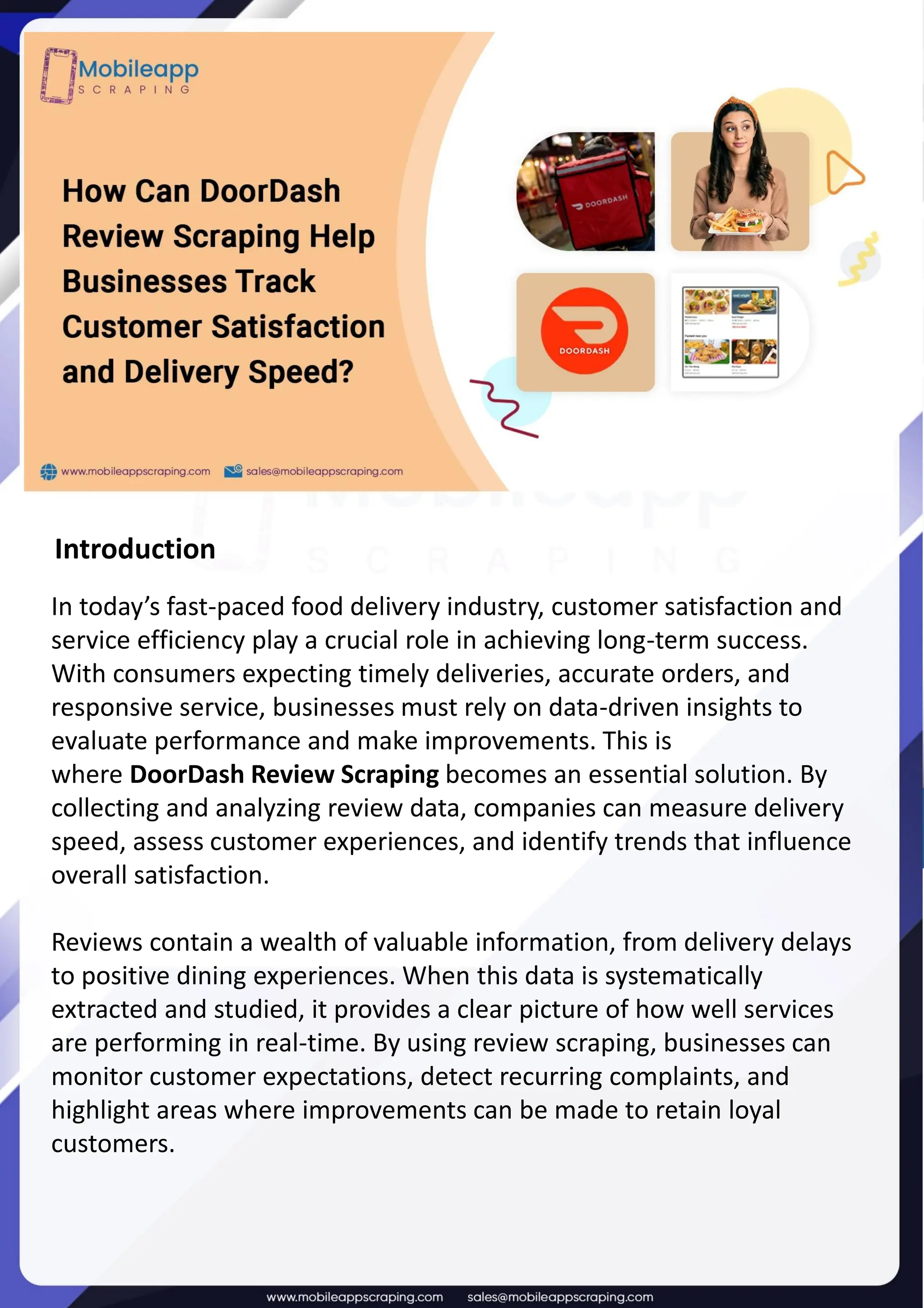 DoorDash Review Scraping to Track Delivery Speed and Service.pdf