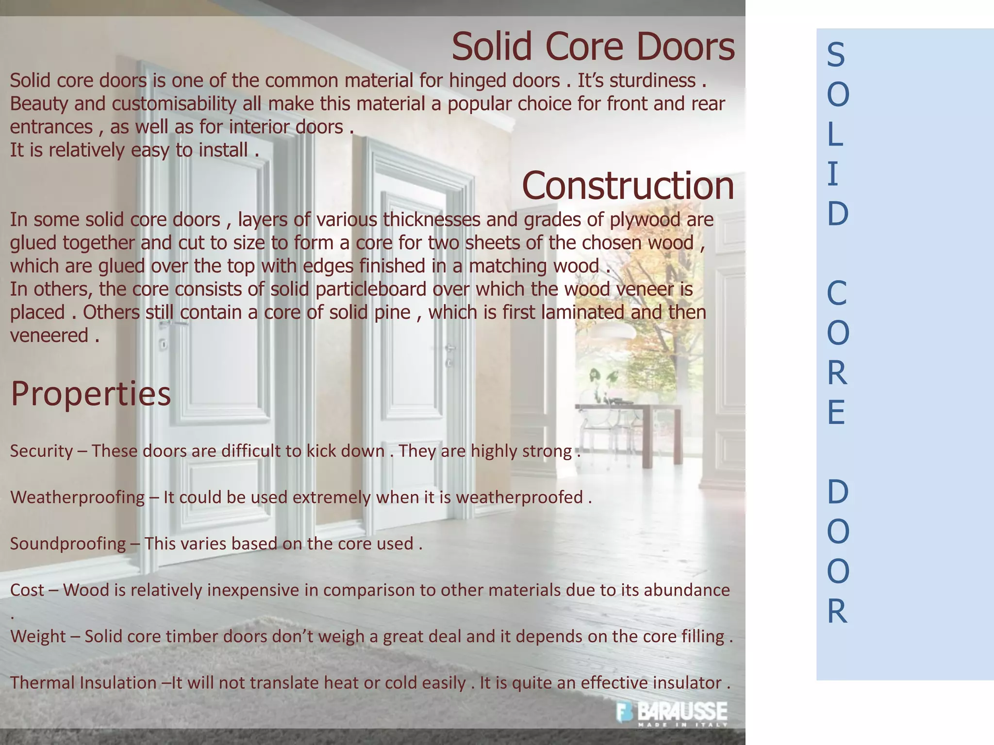 Door Designs- Building Materials and Construction | PPTX