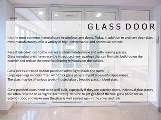 Door Designs- Building Materials and Construction | PPTX | Woodworking ...