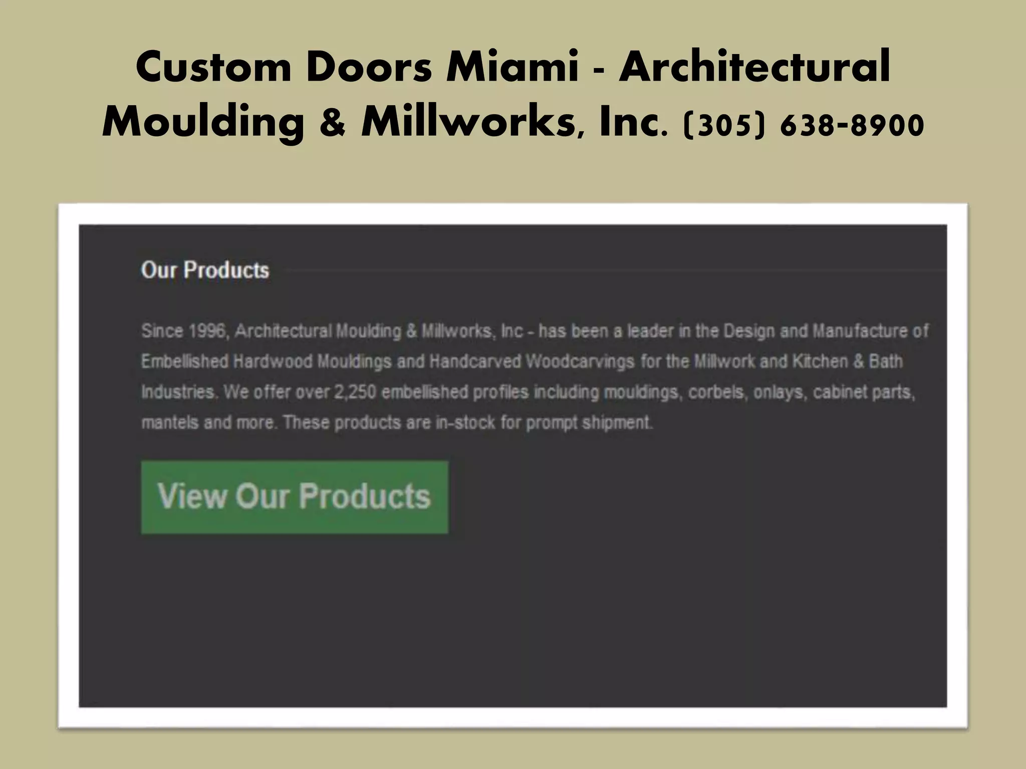 Crown Molding Miami | PPTX