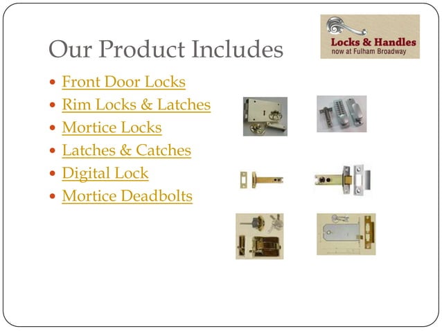 Door locks & latches | PPTX