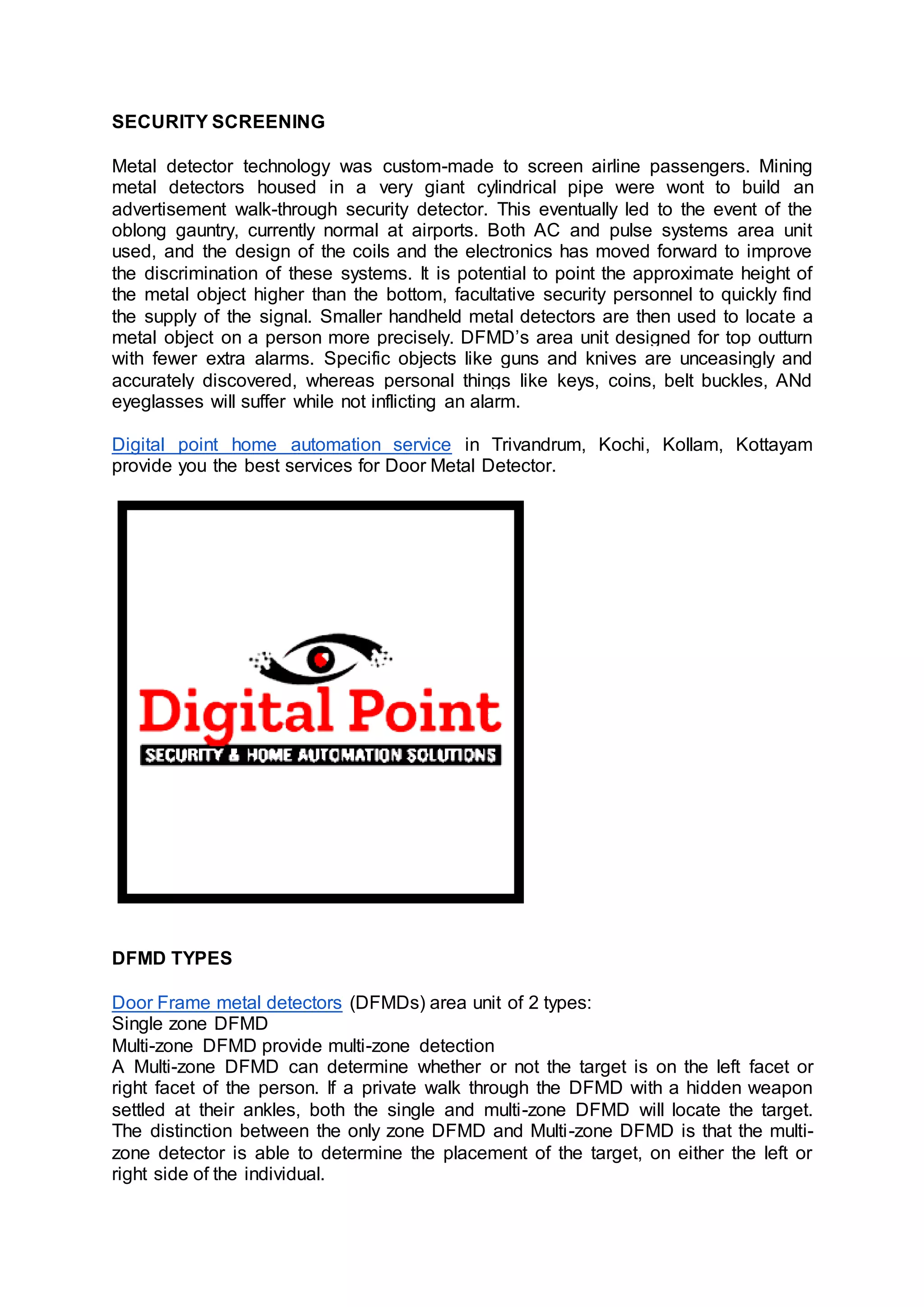 Door metal detector | DOCX