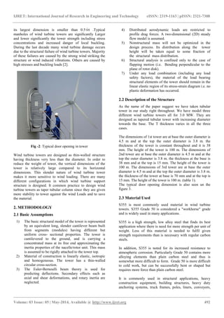 Door opening analysis of wind turbine steel tubular tower | PDF