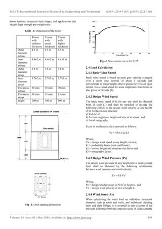 Door opening analysis of wind turbine steel tubular tower | PDF