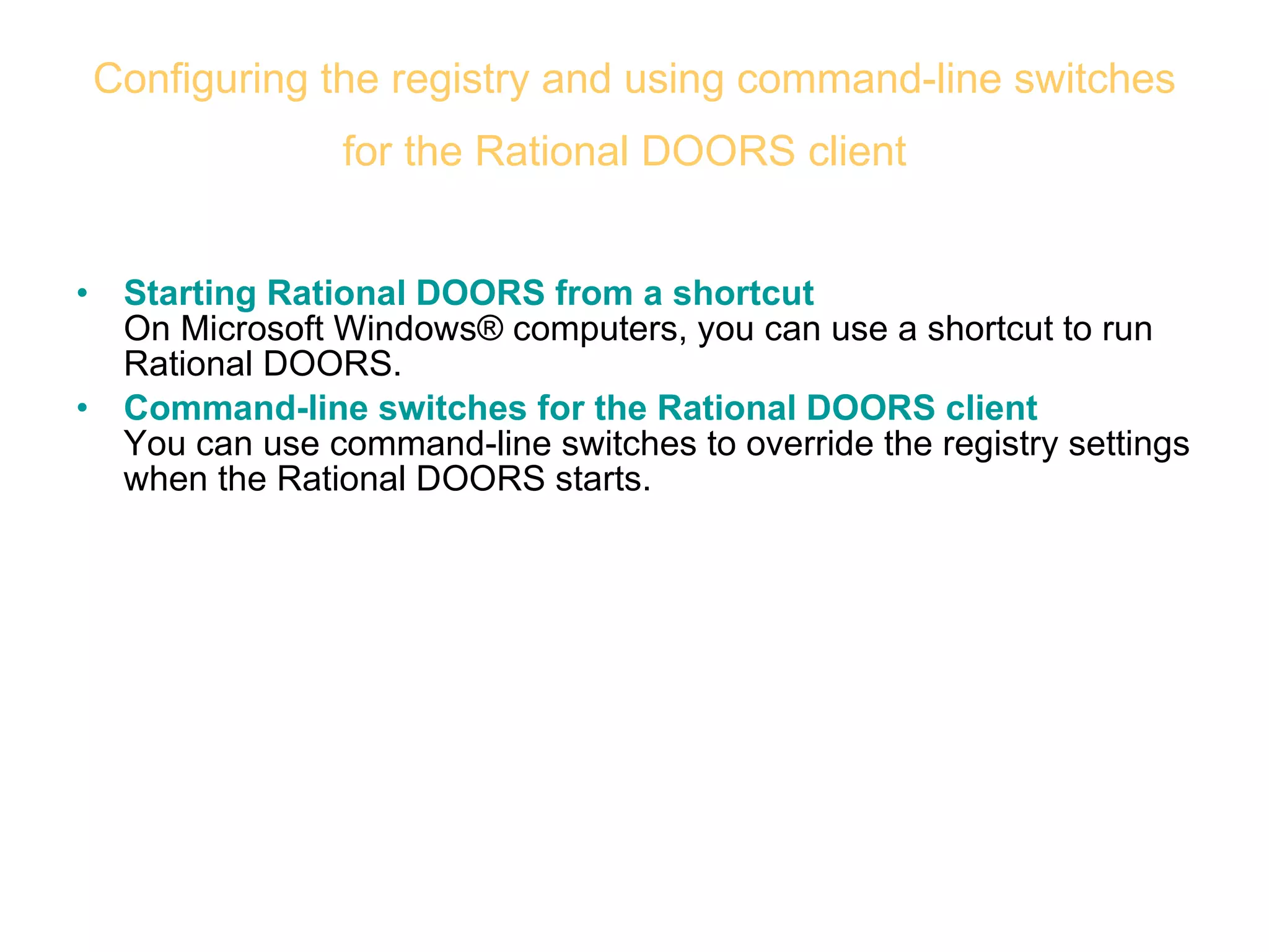Dynamic Object Oriented Requirements System Doors Ppt Databases Computer Software And