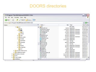 Dynamic Object-Oriented Requirements System (DOORS) | PPT