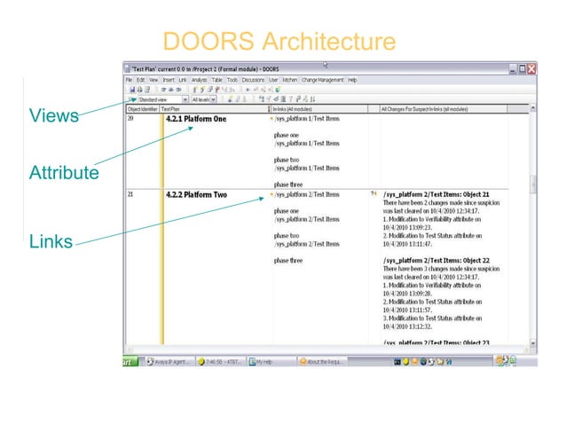 Dynamic Object-Oriented Requirements System (DOORS) | PPT | Databases | Computer Software and ...