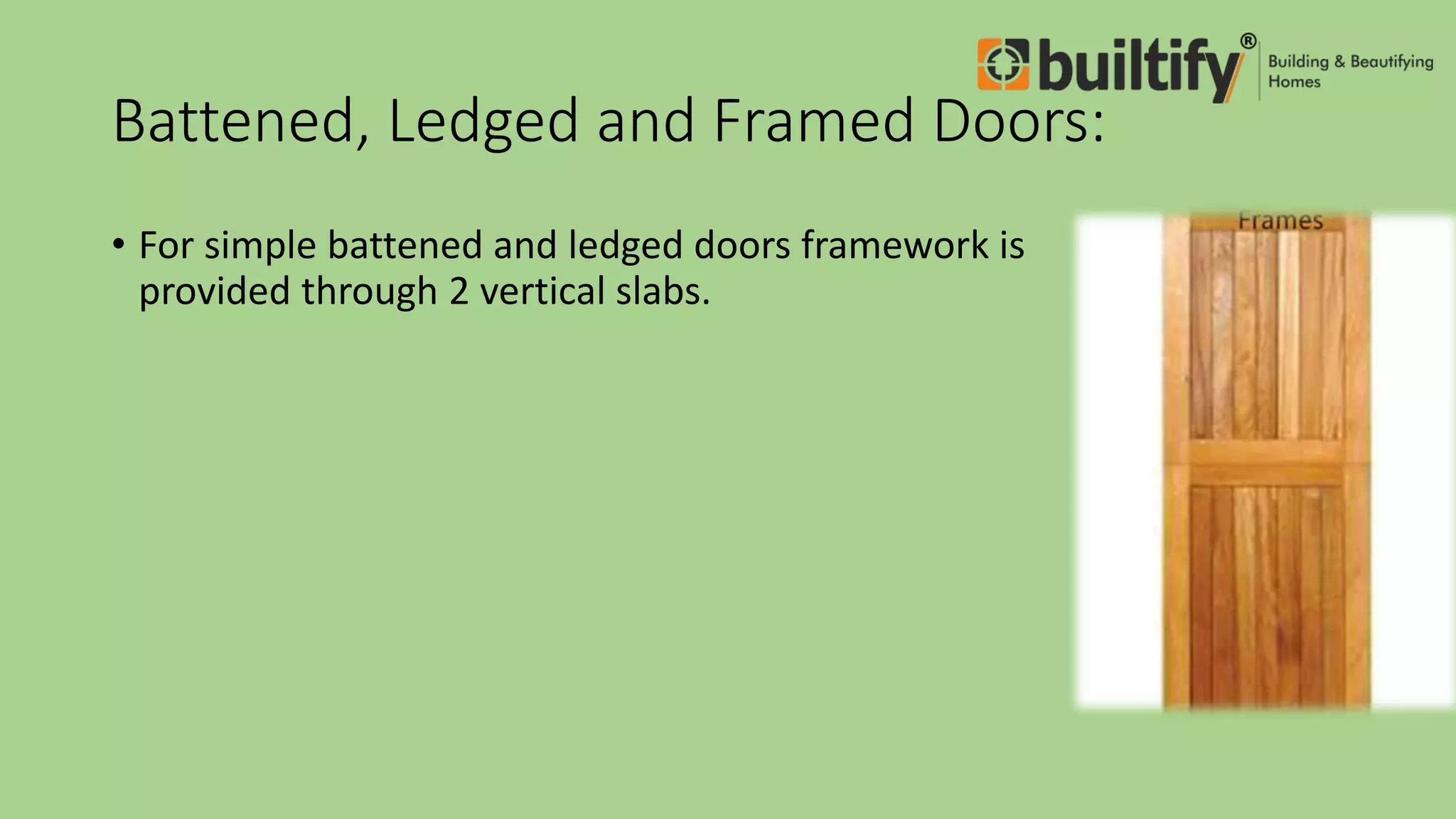 Doors and it's types | PPTX