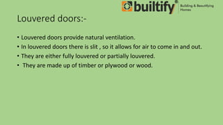 Doors and it's types | PPTX