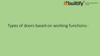 Doors and it's types | PPTX