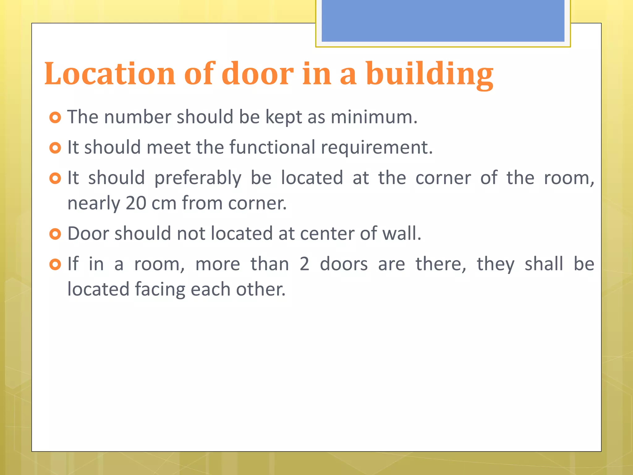 Doors and windows | PDF