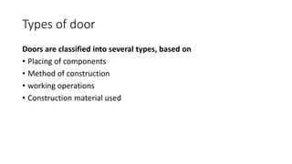 Doors and windows | PPTX