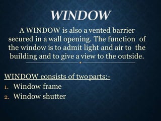 Doors and windows | PPTX