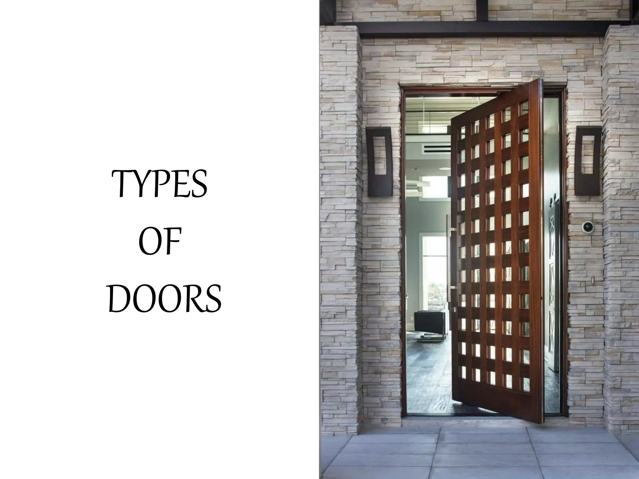 types of Doors and windows, | PPTX