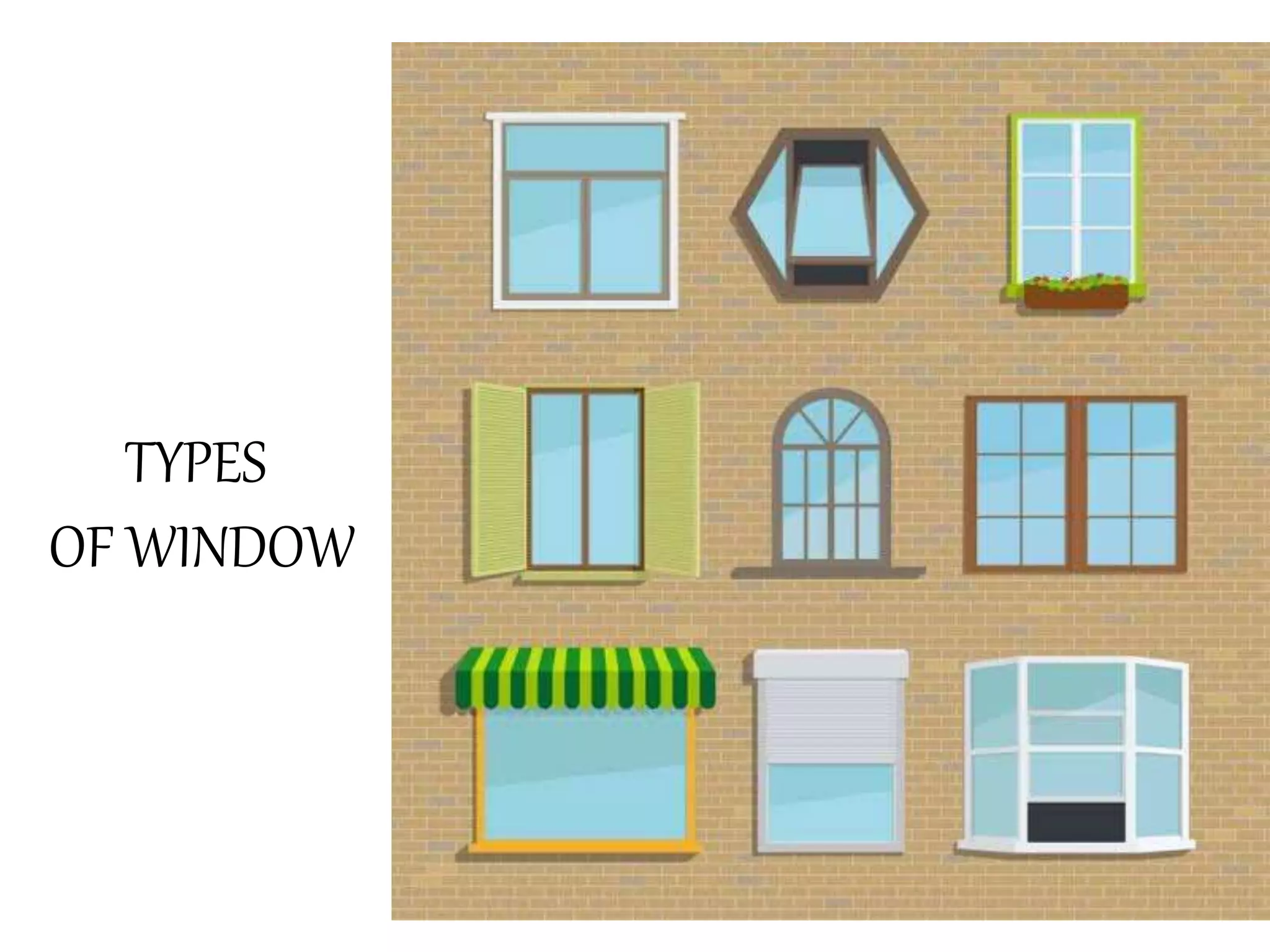 types of Doors and windows, | PPTX