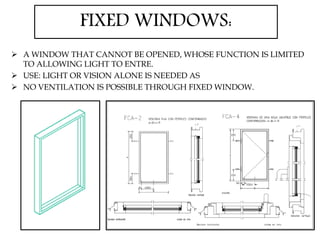 types of Doors and windows, | PPTX