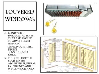 types of Doors and windows, | PPTX