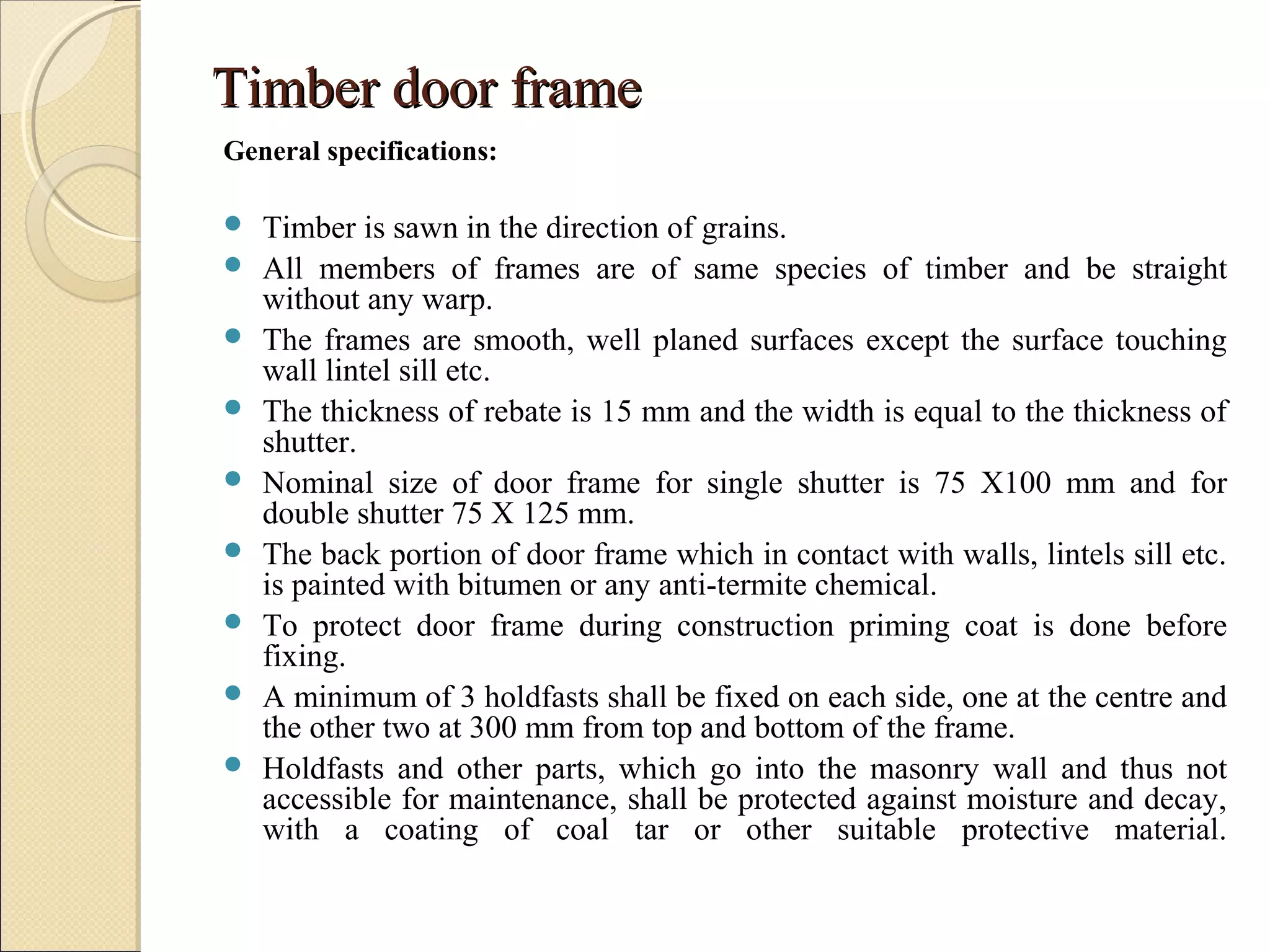 Doors and windows (2000) | PPT