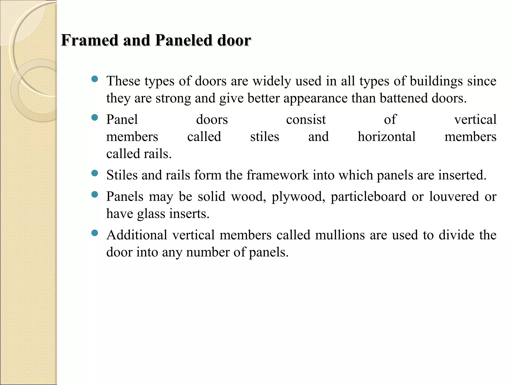 Doors and windows | PPT