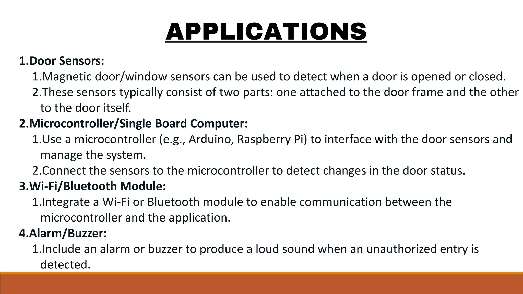 door security alarm circuit - electronics projects | PPTX