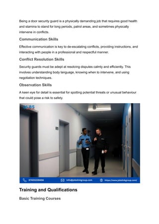 Door Security Guards – Roles, Responsibilities, and Future Trends | PDF
